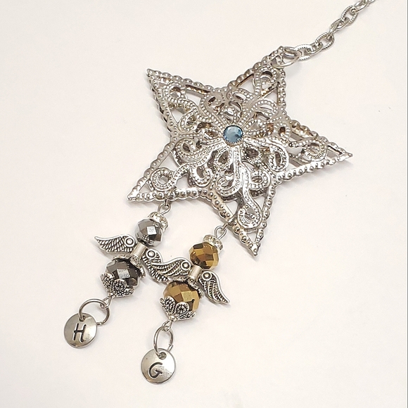 Hand Crafted | Holiday | Handmade Silver Gold Angel Ornament With ...